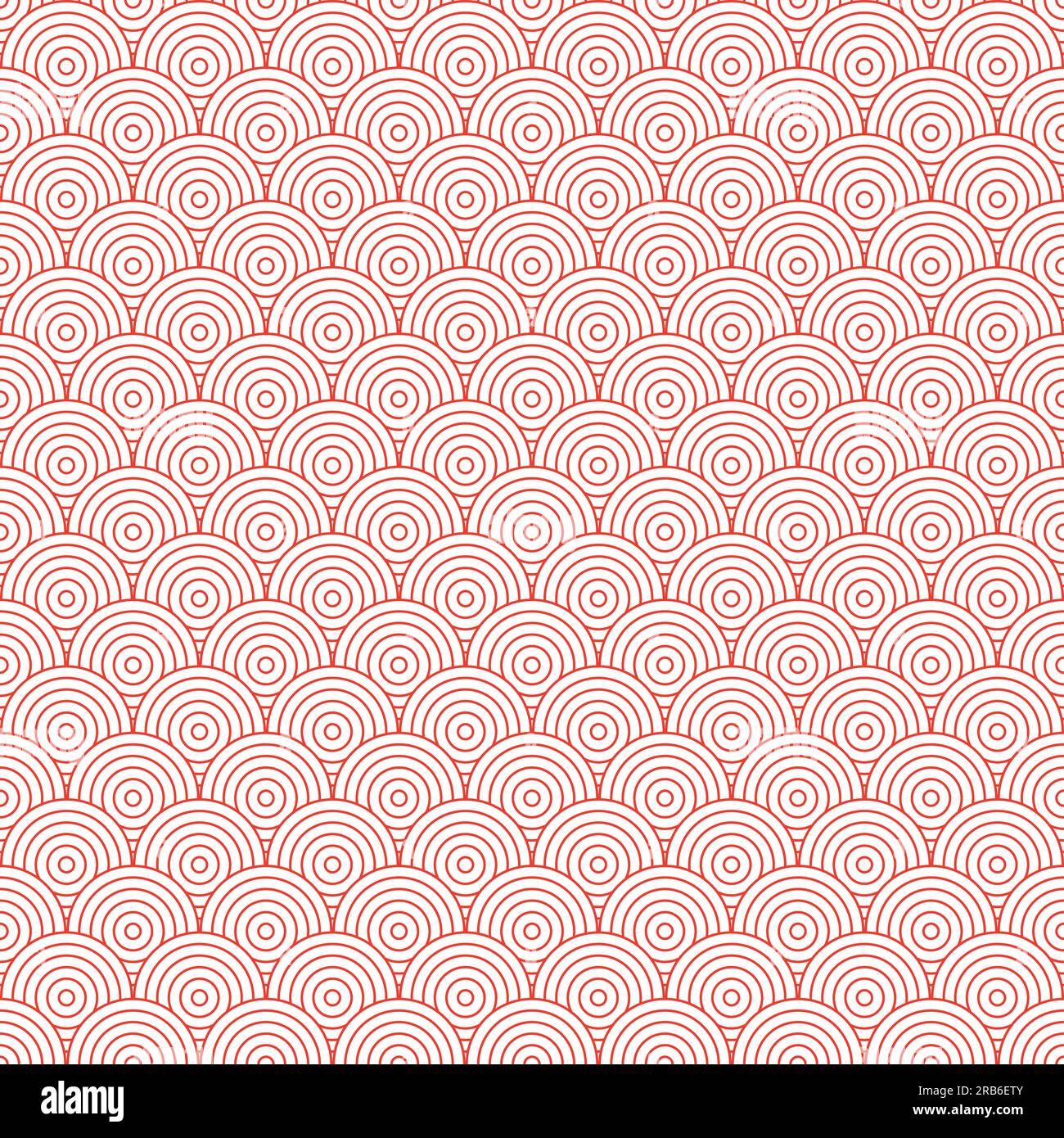 Seamless Traditional Japanese Seigaiha Ocean Wave Pattern Stock Vector