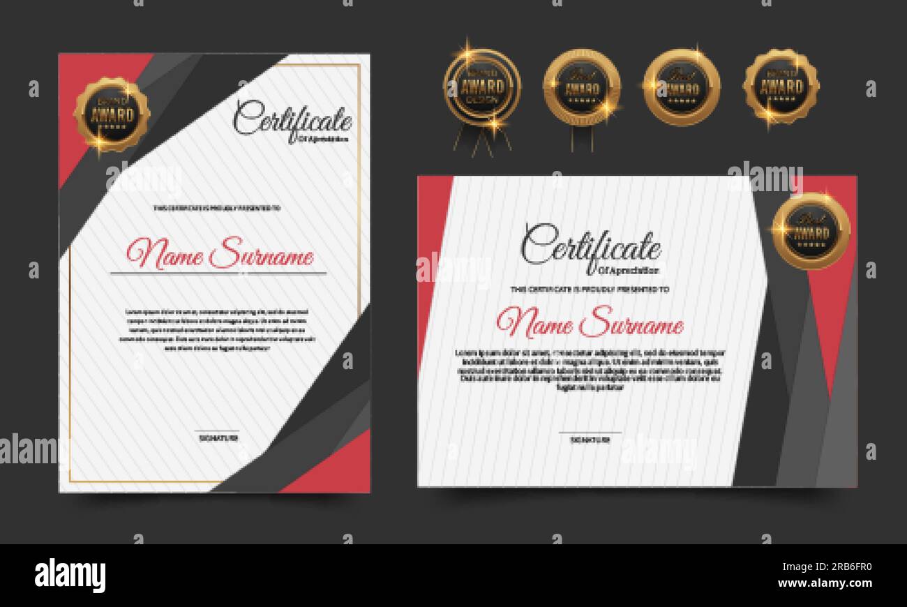 Certificate of appreciation template Stock Vector Images - Alamy
