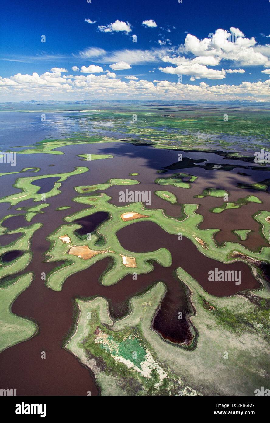 Aerial image of Malheur Natioinal Wildlife Refuge, Oregon, USA Stock ...