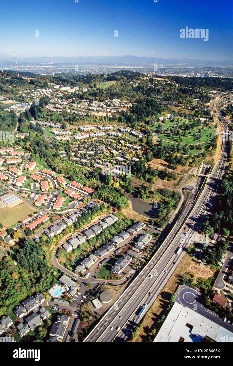 Aerial image of Portland Oregon, USA Stock Photo - Alamy