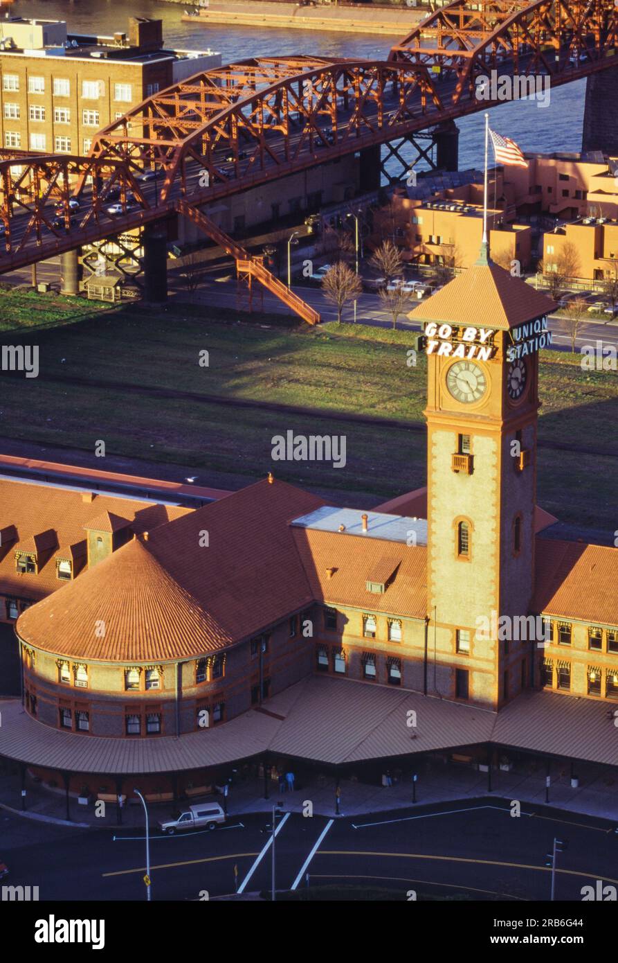 Aerial image of Portland Oregon, USA Stock Photo - Alamy