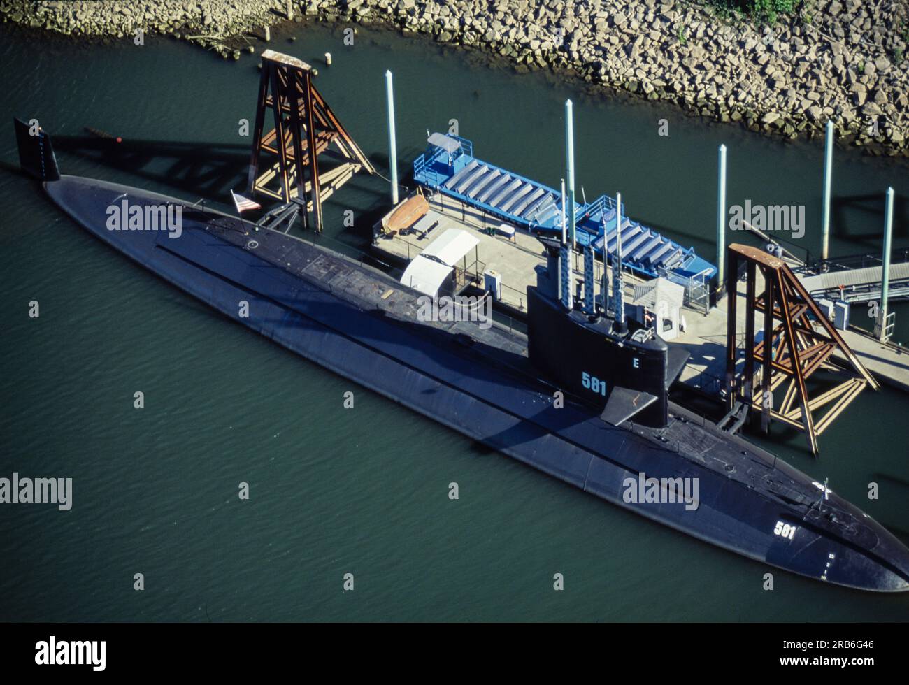 Aerial image of USS Blueback, Portland Oregon, USA Stock Photo - Alamy