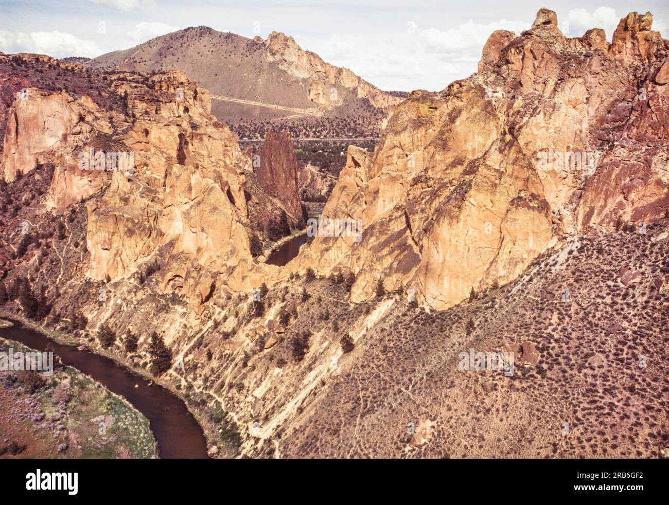 Aerial image of Smith Rocks, Oregon Stock Photo - Alamy