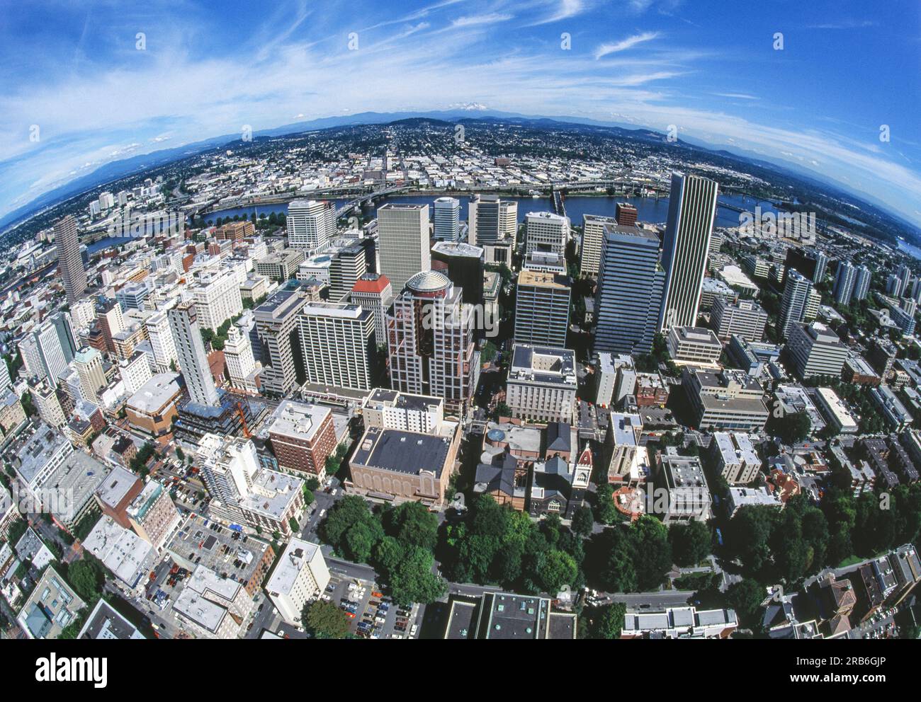 Aerial image of Portland, Oregon, USA Stock Photo - Alamy