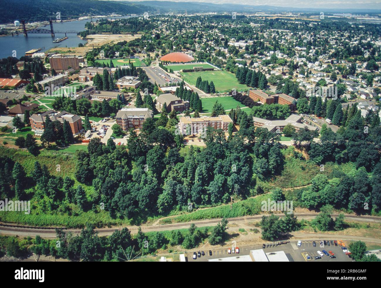 Aerial image of Portland, Oregon, USA Stock Photo - Alamy