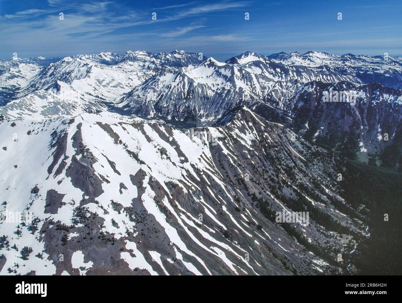 Aerial image of Wallowa Mountains, Oregon, US Stock Photo - Alamy