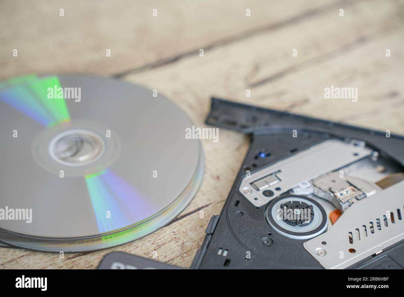 Stack of empty Blu ray disks with writter Stock Photo - Alamy