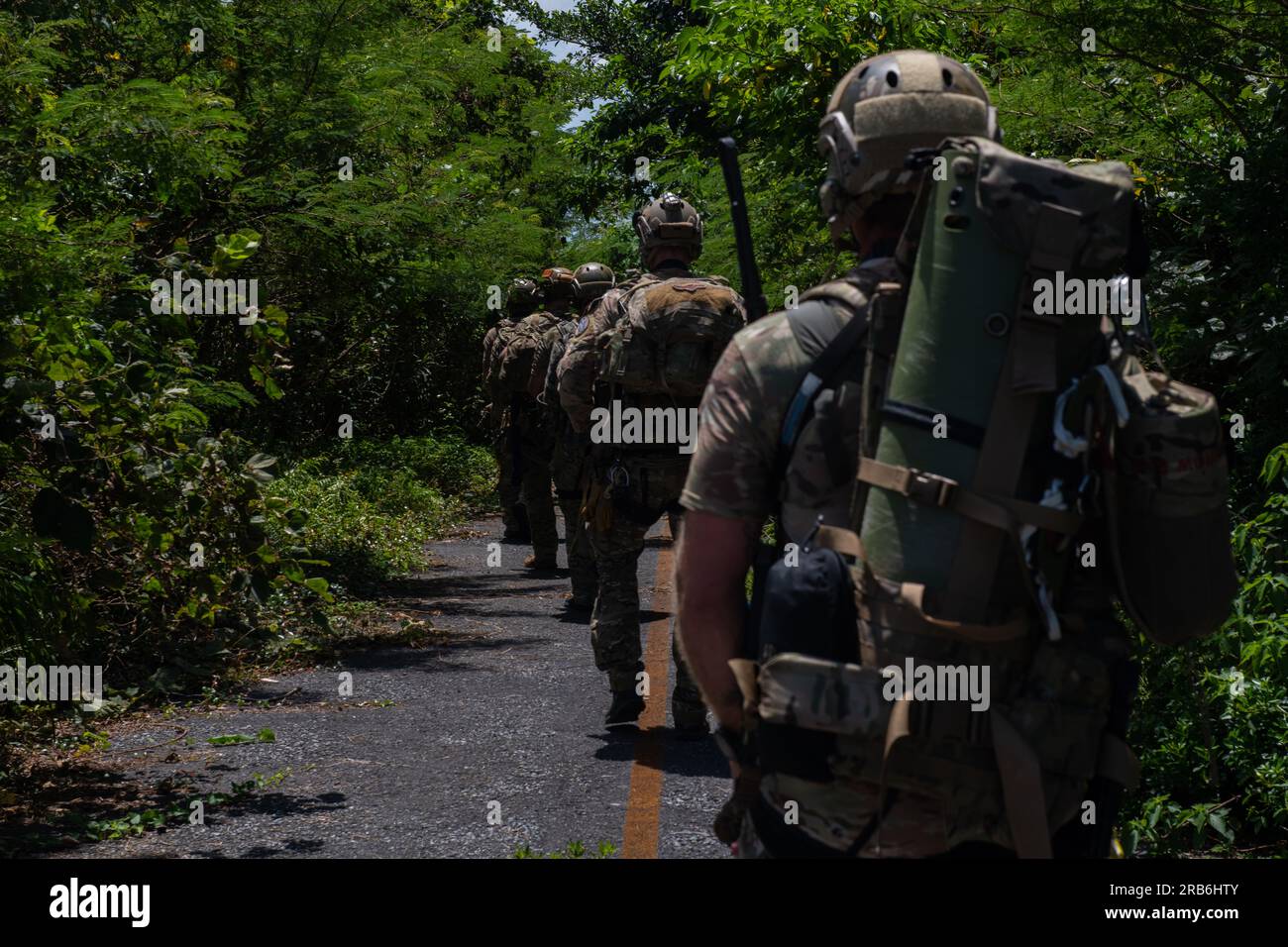U.S. Air Force Airmen from the 320th Special Tactics Squadron conduct a ...