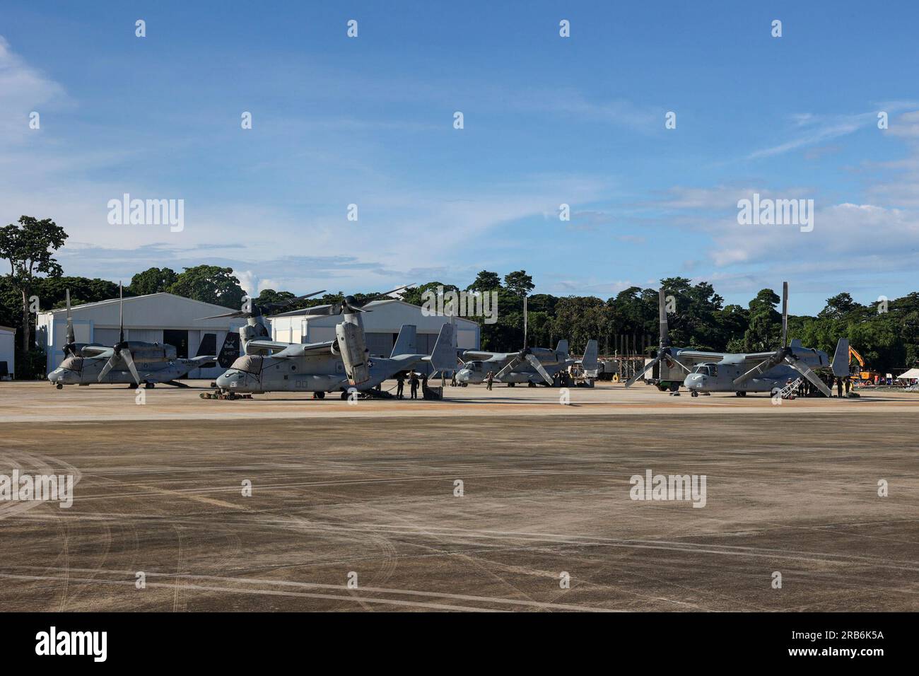 U.S. Marine Corps MV-22B Ospreys with Marine Medium Tiltrotor Squadron ...