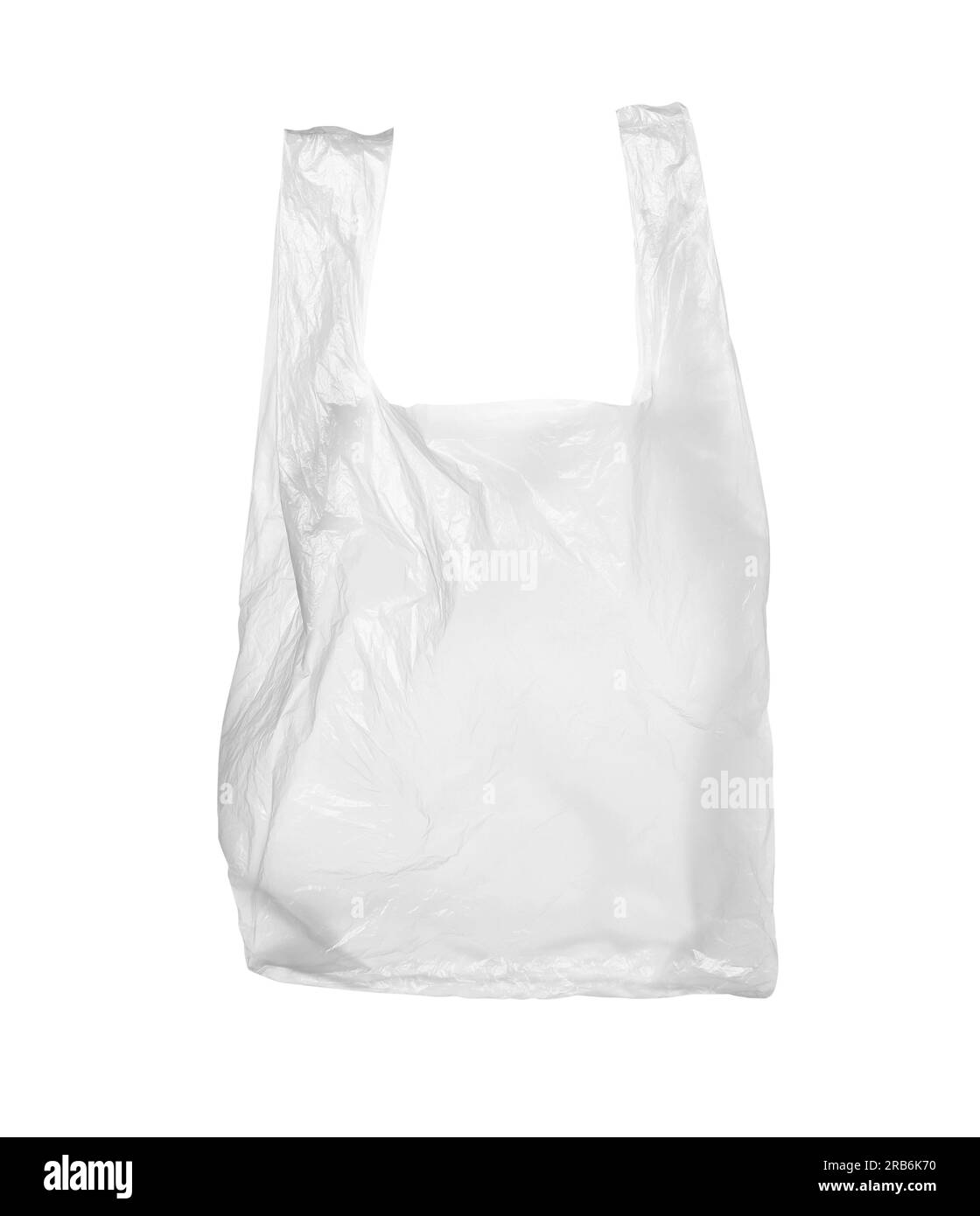 One empty plastic bag isolated on white Stock Photo - Alamy
