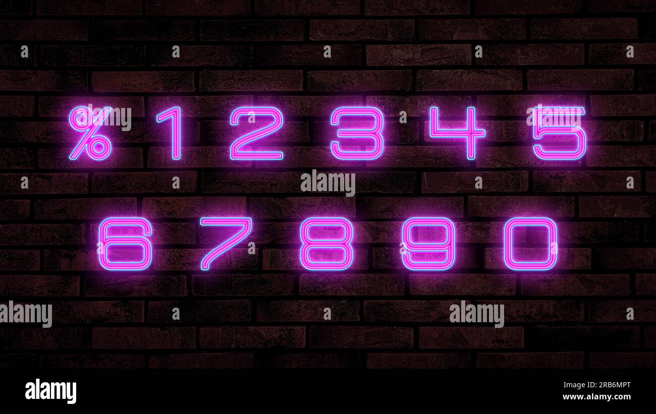 Number lamp glowing font vintage hi-res stock photography and images ...