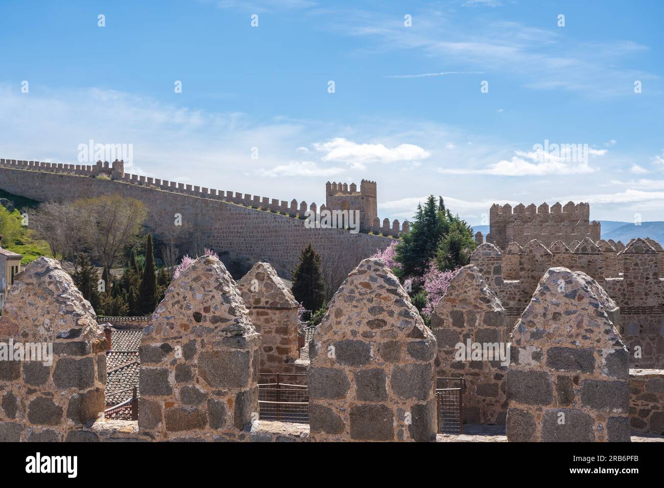Medieval Walls of Avila Battlements - Avila, Spain Stock Photo - Alamy