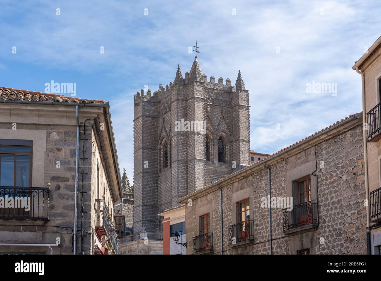 Avila Cathedral Tower - Avila, Spain Stock Photo - Alamy