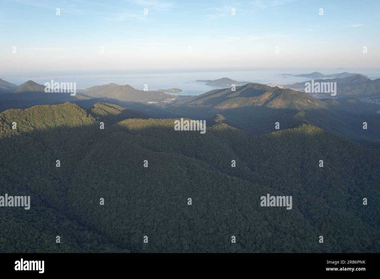 View from the top of the serra do mar, in the section where there is ...