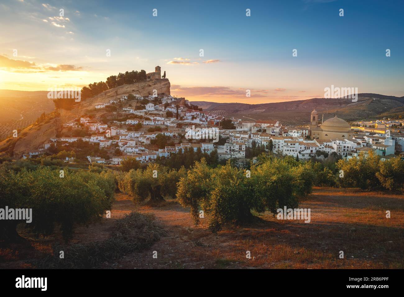 View of Montefrio with Iglesia de la Villa Church former Montefrio ...