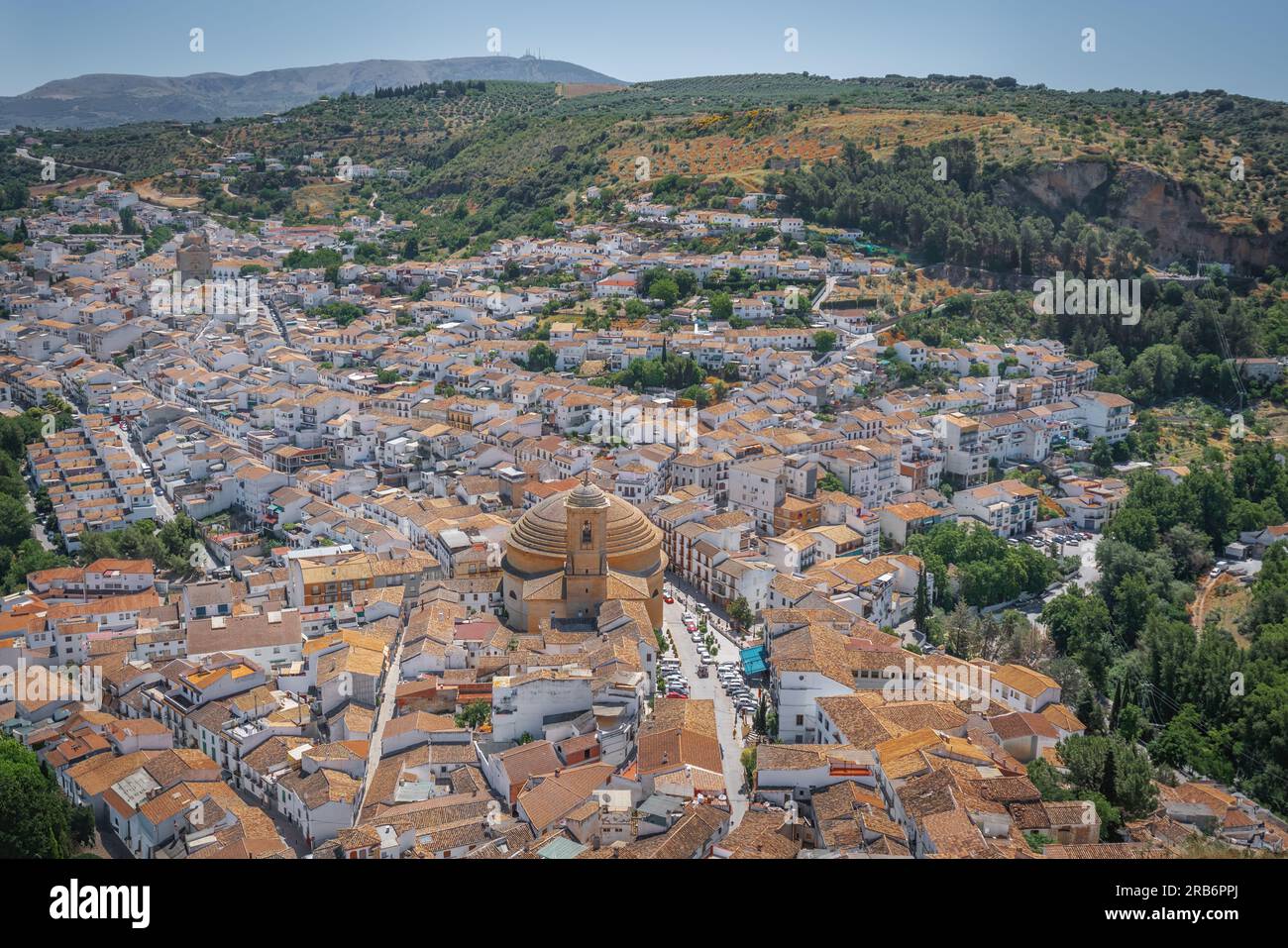 Aerial view of Montefrio with La Encarnacion Church - Montefrio ...