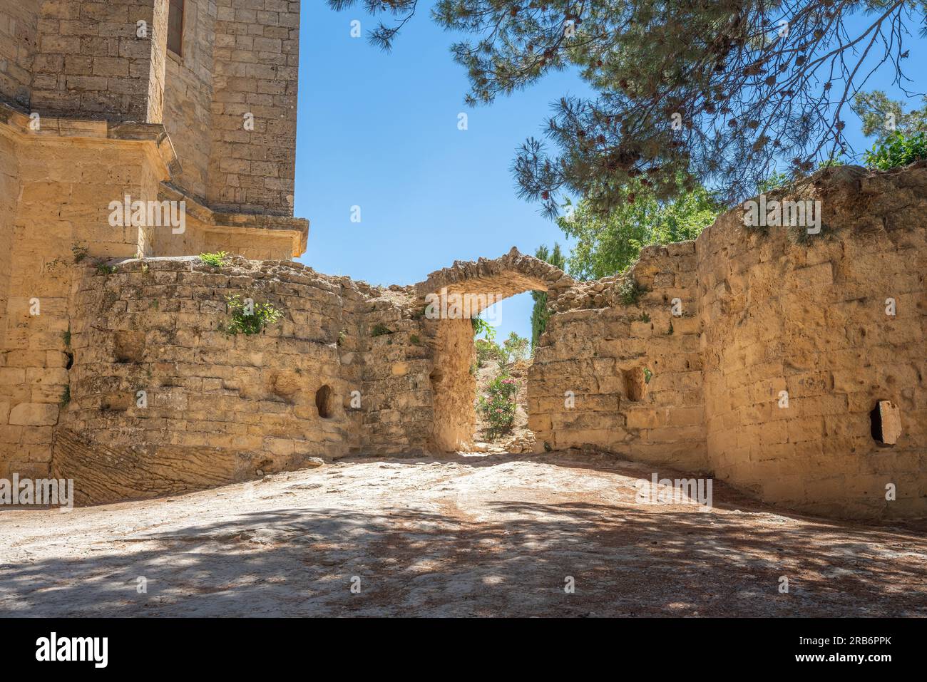 Gate of Christian Fort from 16th century at Iglesia de la Villa Church ...