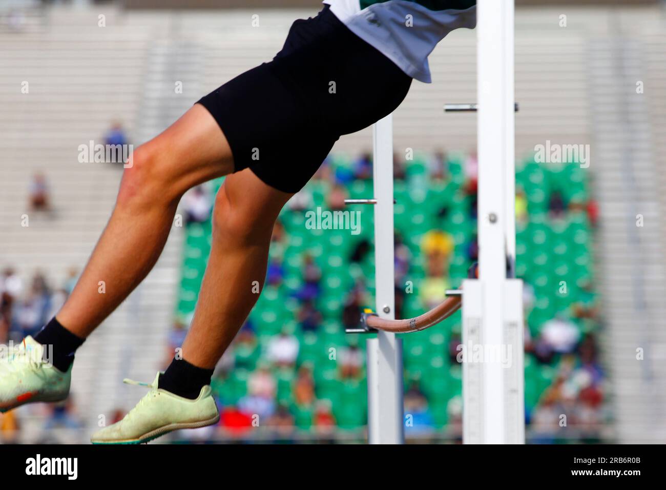 Pole Vaulter at Maximum Height Stock Photo - Alamy