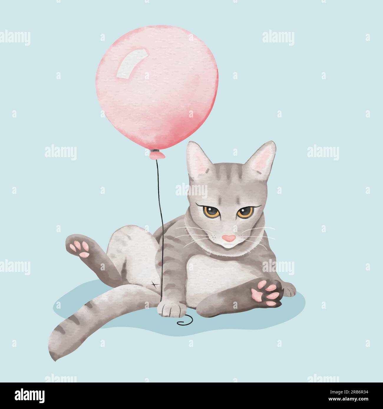 Watercolor balloons Stock Vector Images - Alamy