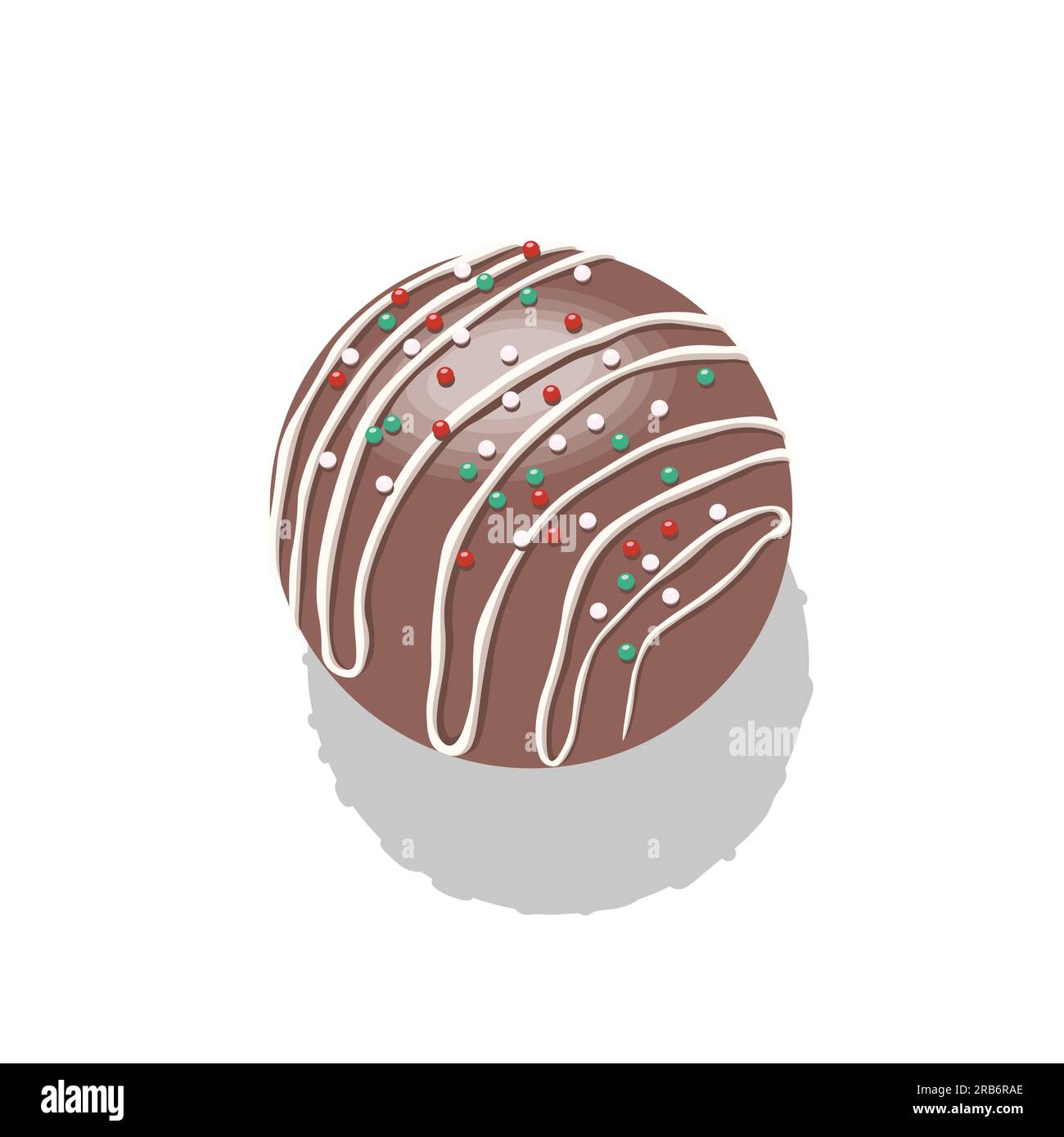 Chocolate Truffle isometric vector. Colorful candy illustration. Sweets ...