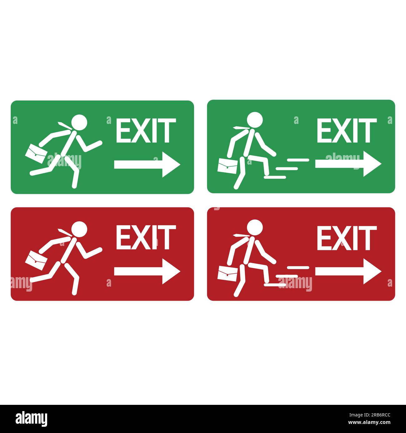 Exit sign vector in stickman style. Exit icons in stick figure style ...