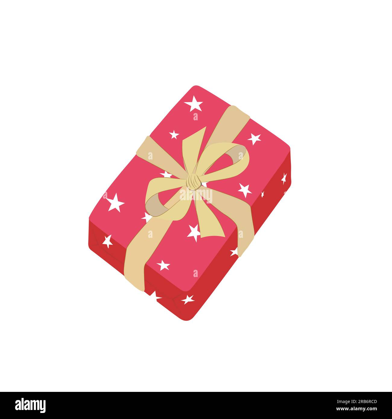 Gift with ribbon vector in cartoon style. Birthday item in doodle style ...