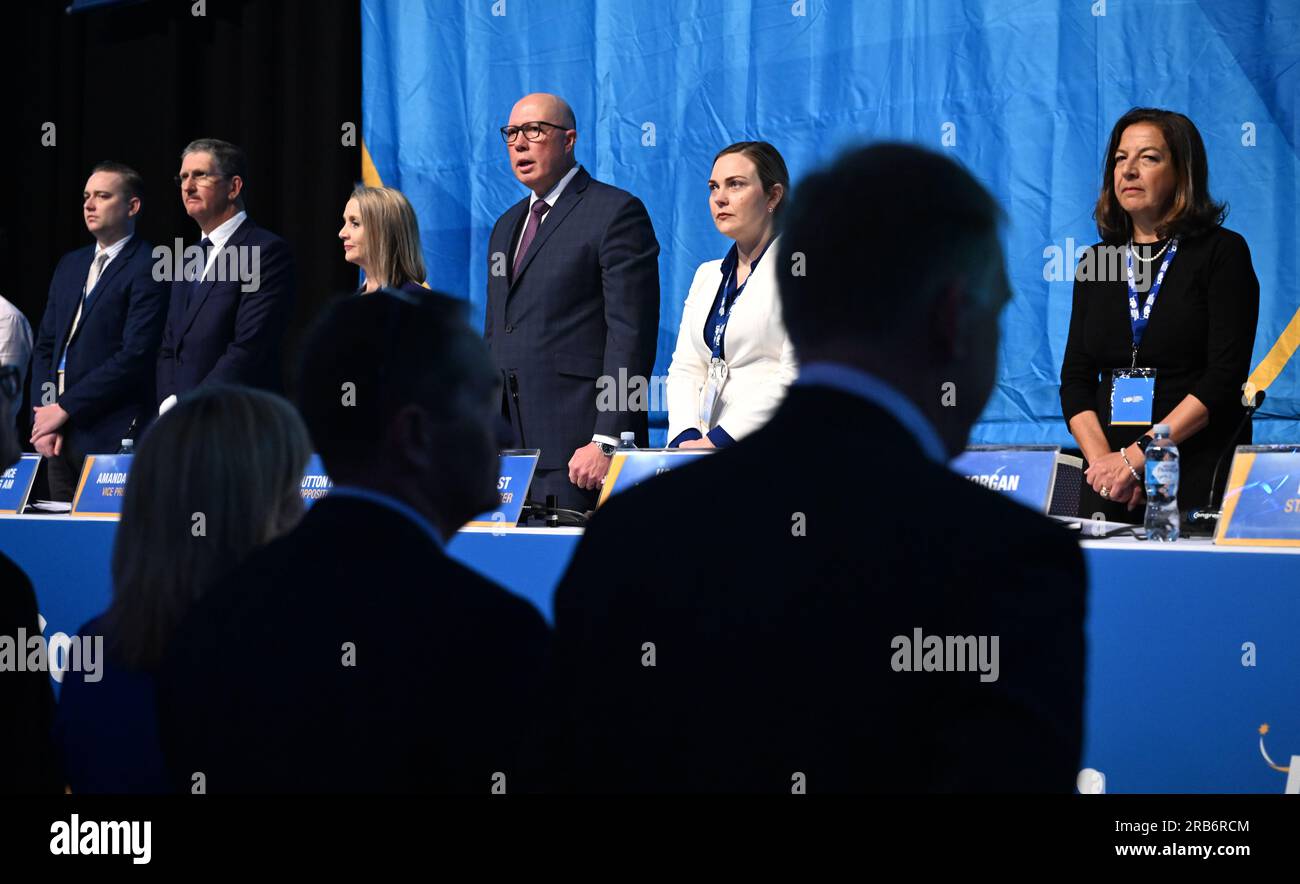 Brisbane, Australia. 08th July, 2023. Federal Opposition Leader Peter ...