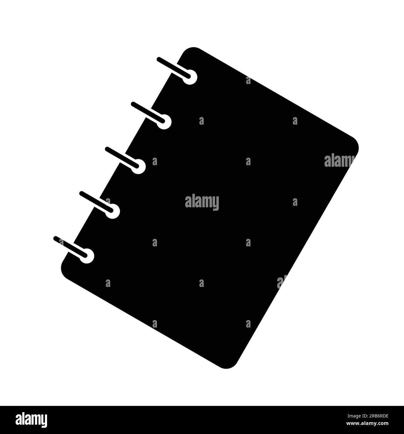 Notebook flat silhouette vector on white background. Office supply ...