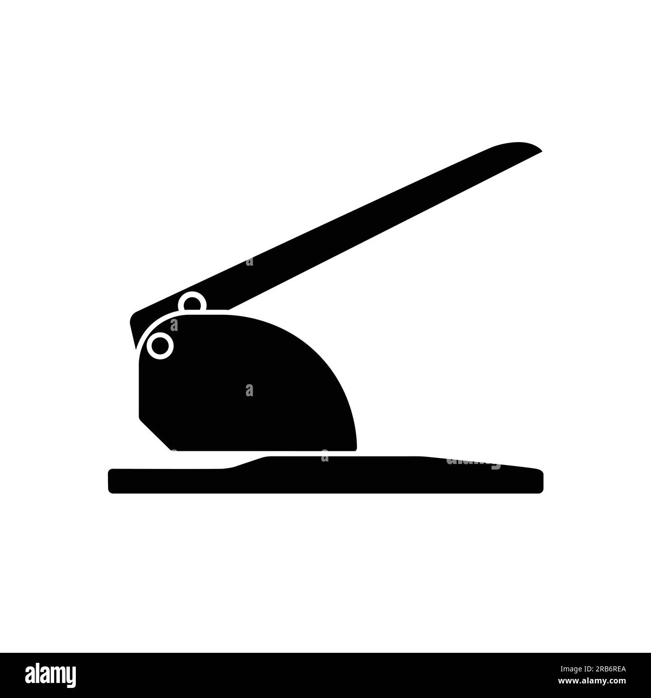 Hole punch flat silhouette vector on white background. Office supply ...