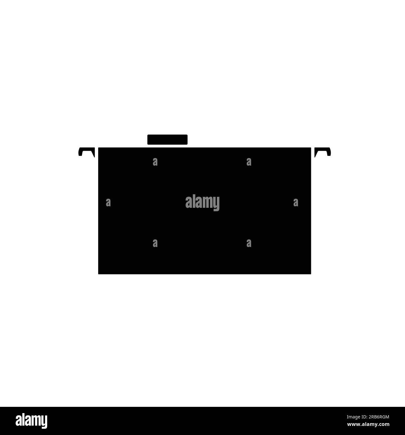Hanging file folder flat silhouette vector on white background. Office ...