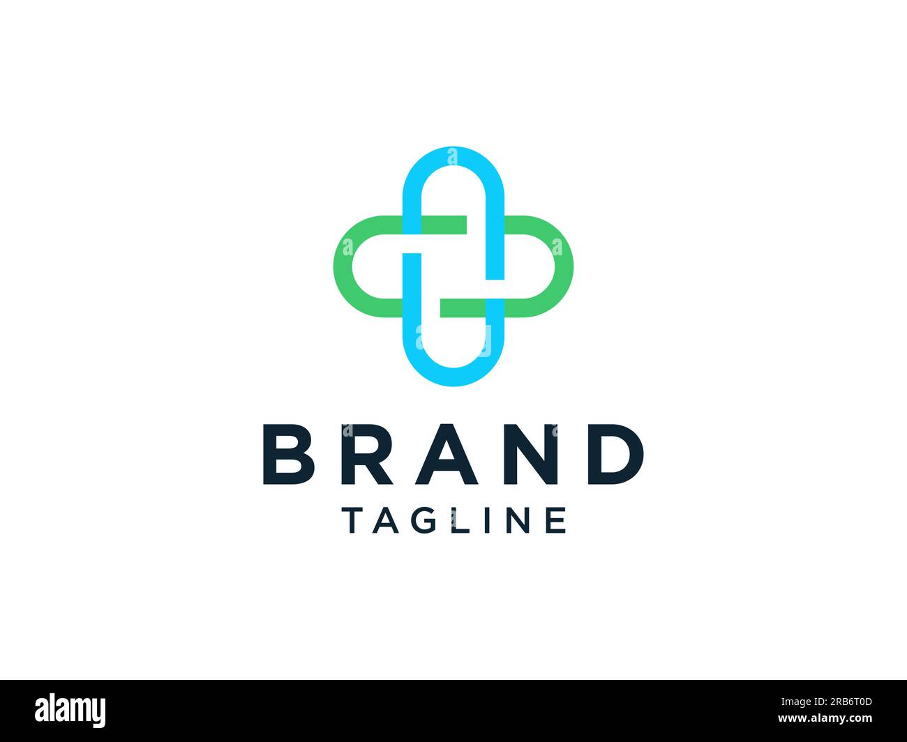 Healthcare Medical Logo. Blue Green Cross Plus Sign Health Symbol ...