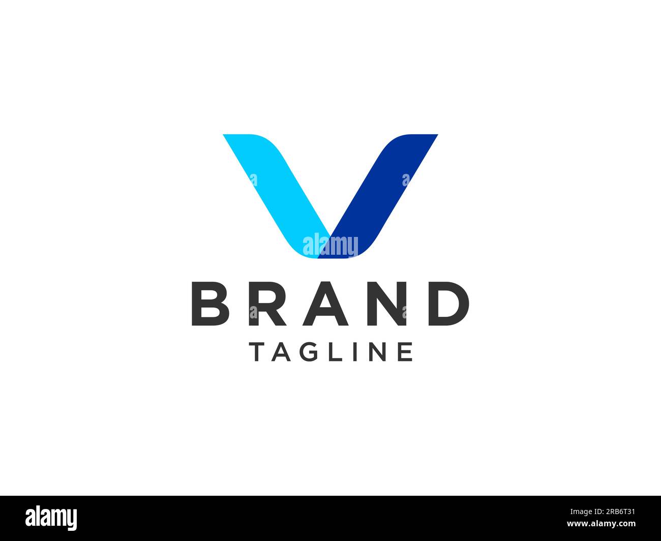 Abstract Initial Letter V Logo. Blue Linear Rounded with Medicine Icon ...