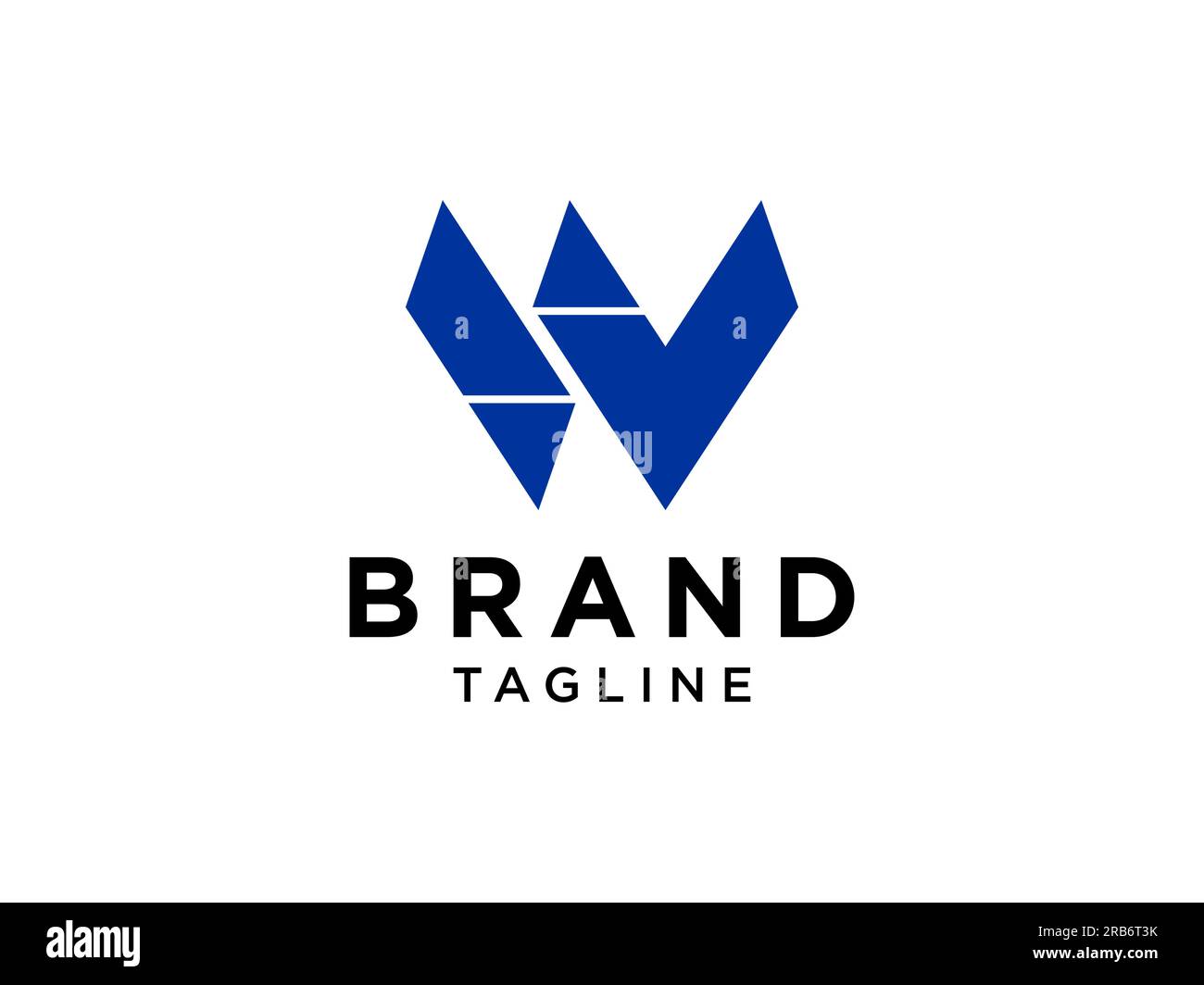 Abstract Geometric Triangle Letter W or Logo Concept Design Template ...