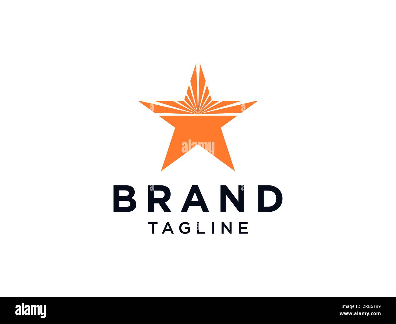 Abstract Star Logo. Star Symbol included Geometric Line Starburst Rays ...