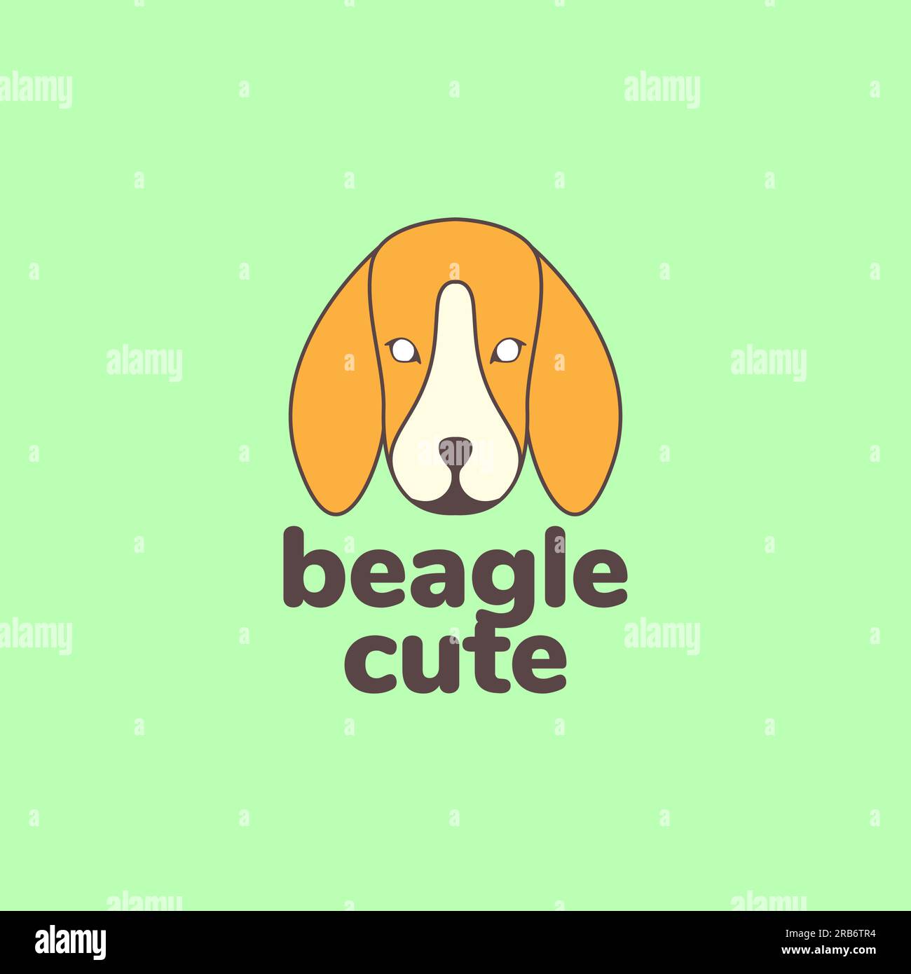 animal pets dog head beagle mascot cartoon cute logo design vector ...