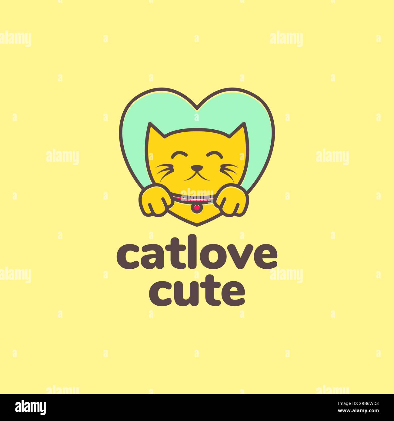 Adorable little tabby kitten Stock Vector Images - Alamy