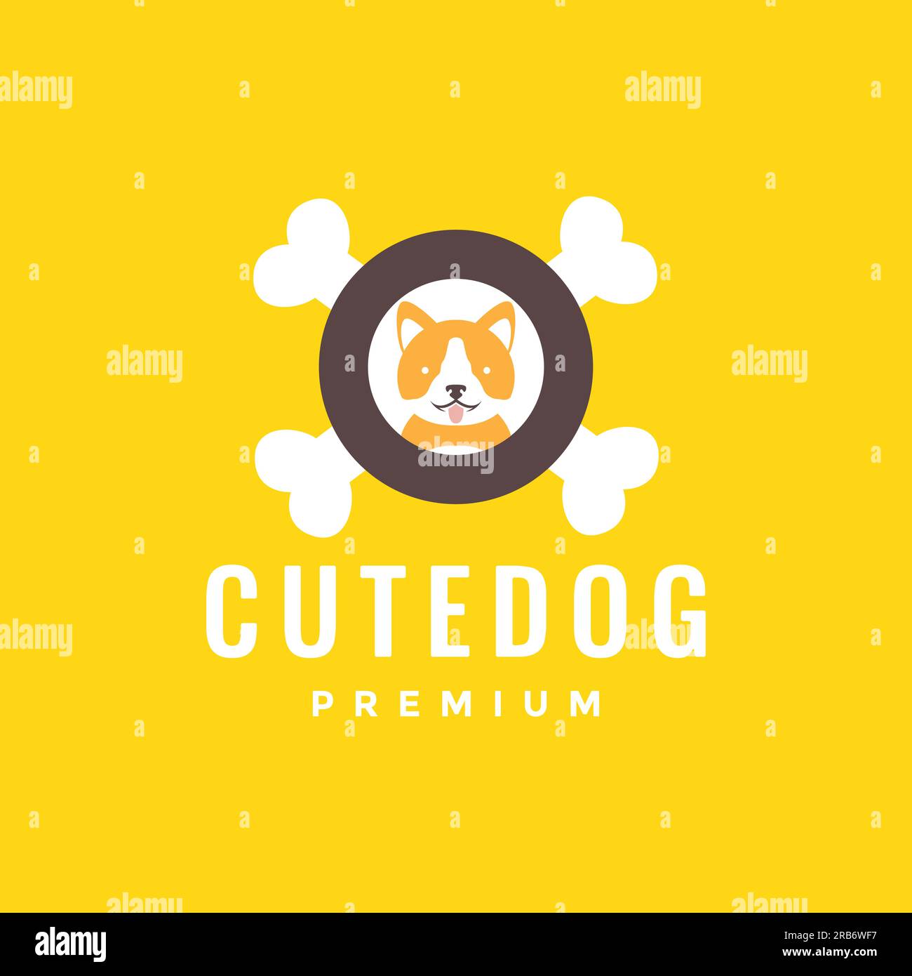 Crossbreed dog portrait Stock Vector Images - Alamy