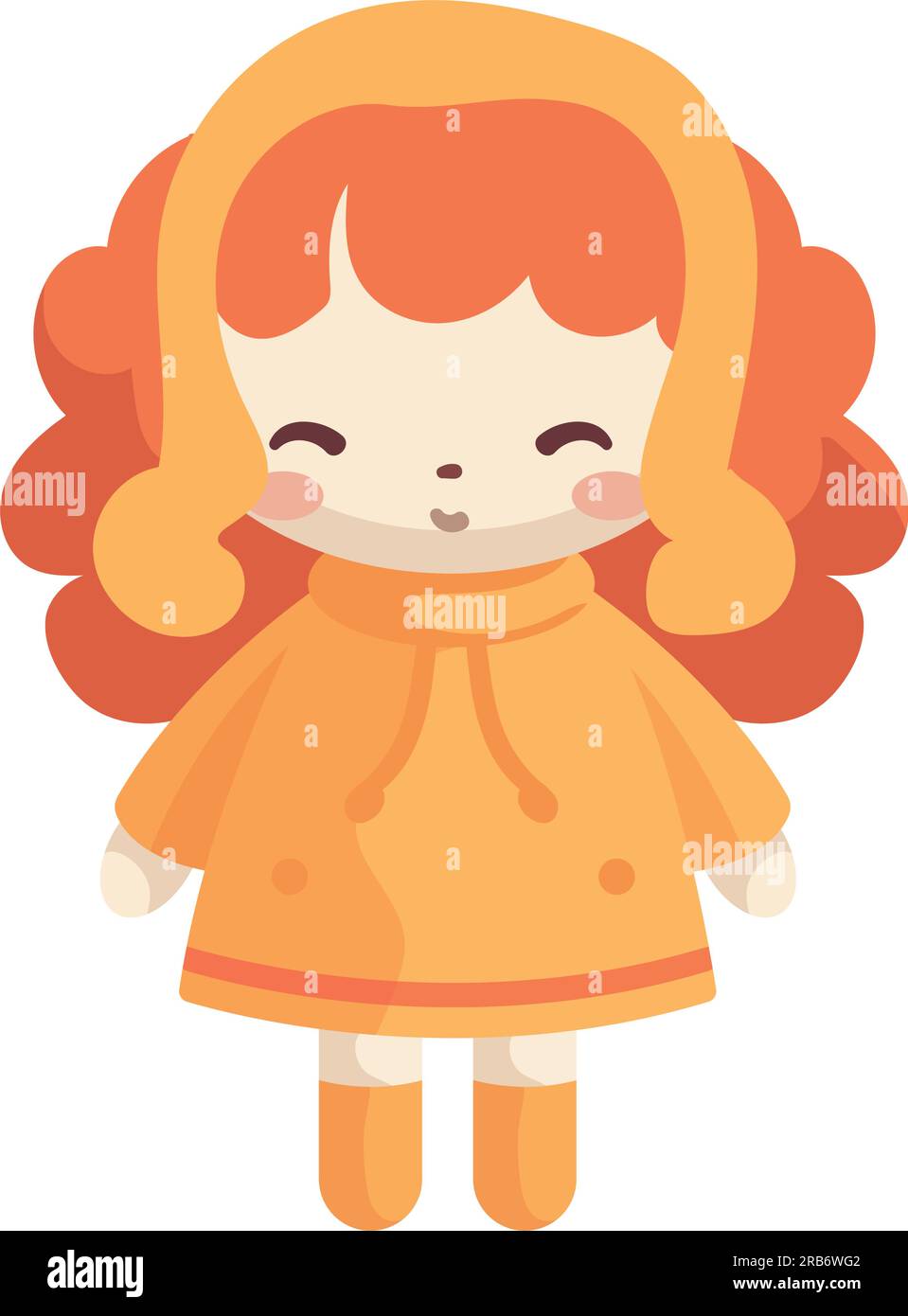 Cute cartoon small on doll toy icon design Stock Vector Image & Art - Alamy