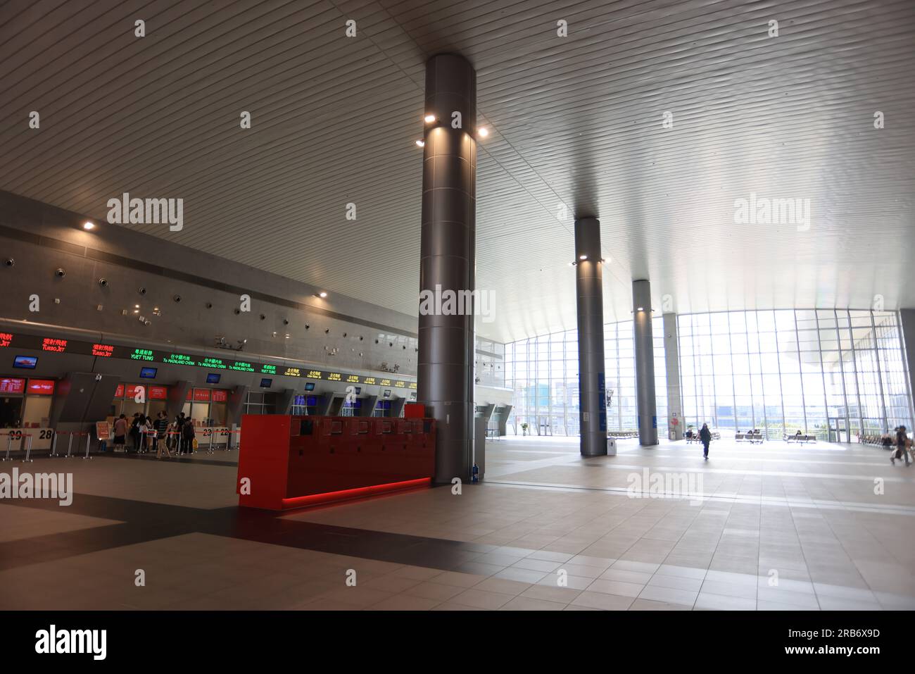 Macau, China July 2 2023: exterior of Taipa Ferry Terminal. the main ...