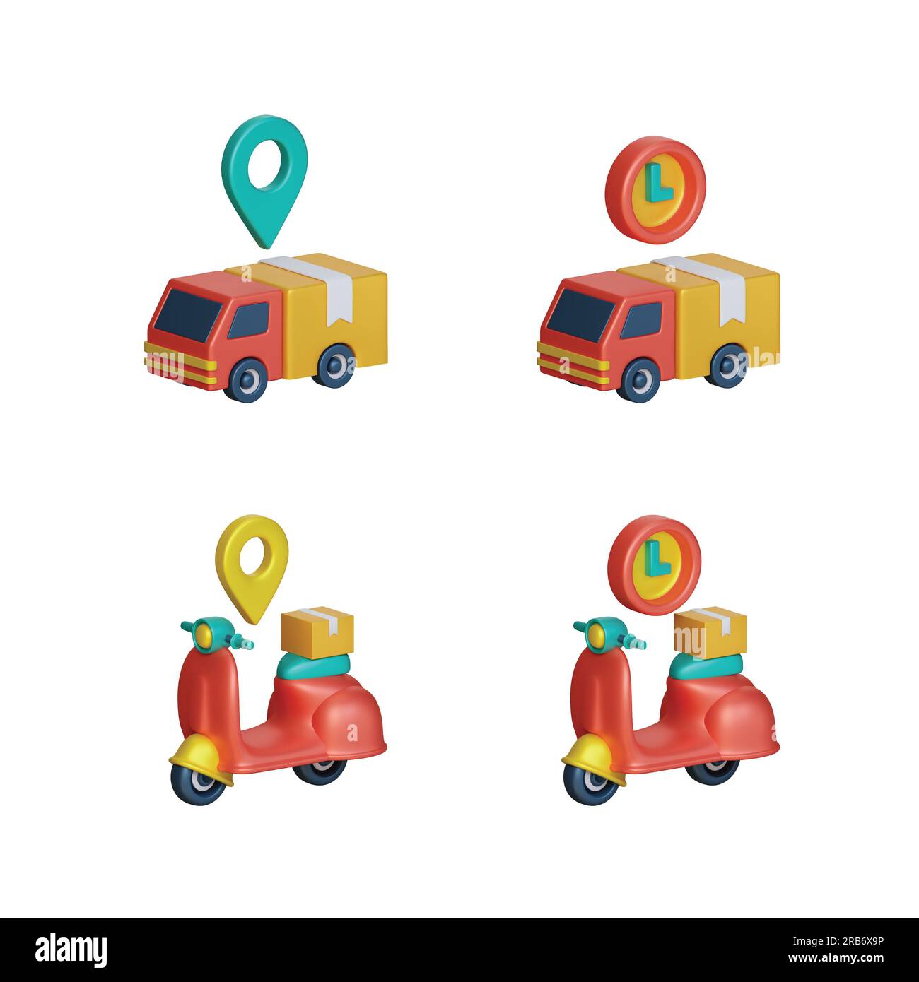 delivery notification icon, package success notification icon, denied ...