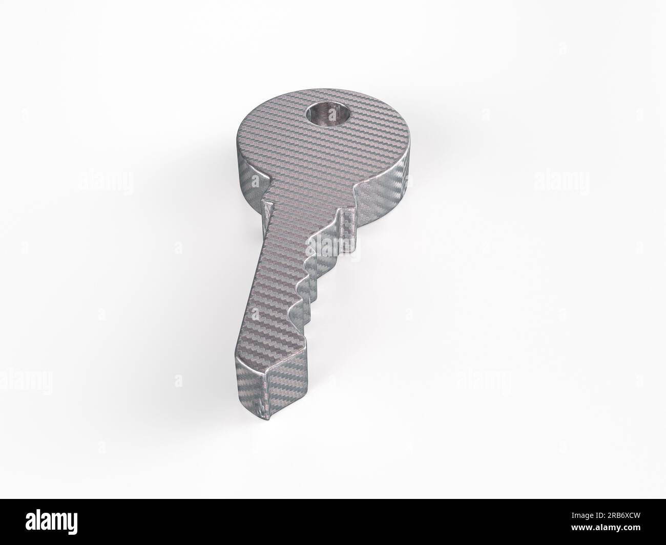 Holographic foil key symbol on a white background. 3d illustration ...