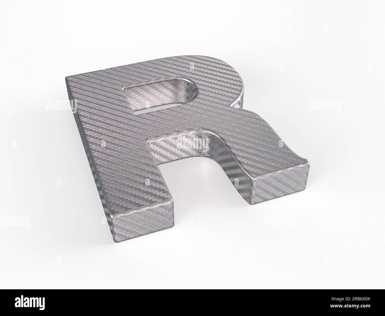 Holographic foil letter R on a white background. 3d illustration Stock ...
