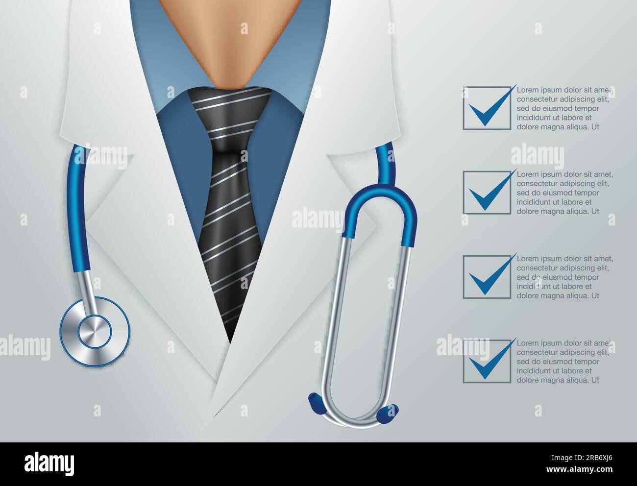 Doctor close up. Medical background. Vector illustration Stock Vector ...