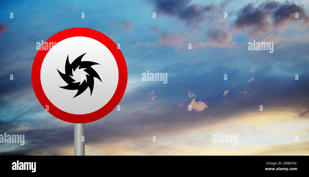 Tornado warning sign hi-res stock photography and images - Alamy