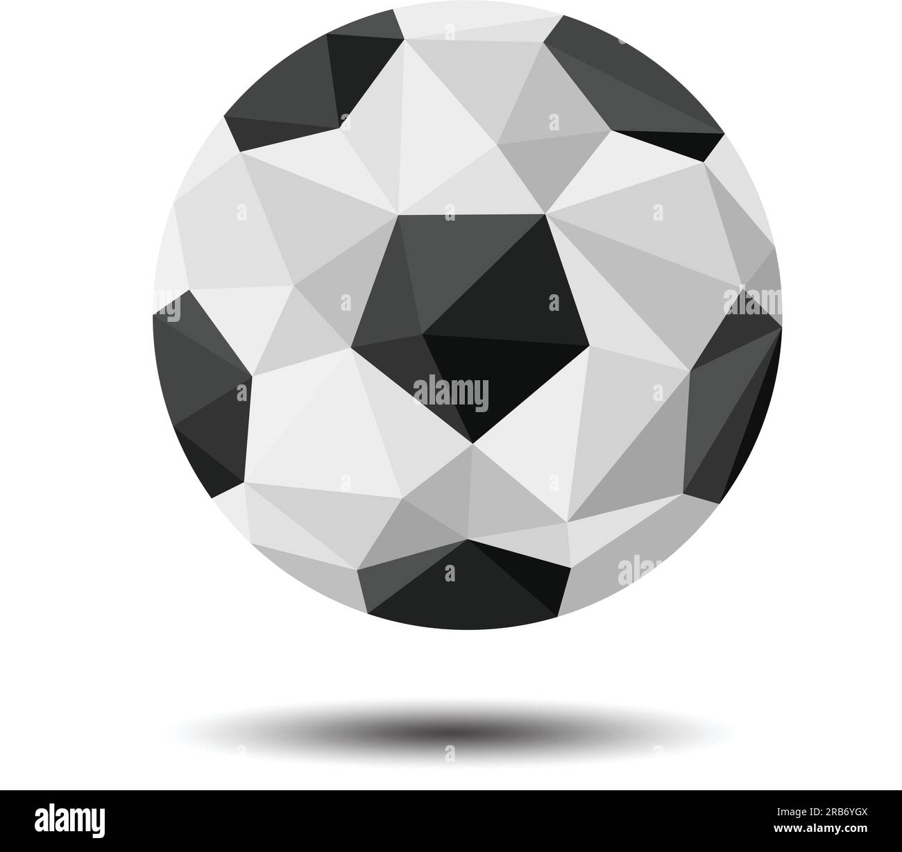 Polygon football soccer Icon on white background Stock Vector Image ...