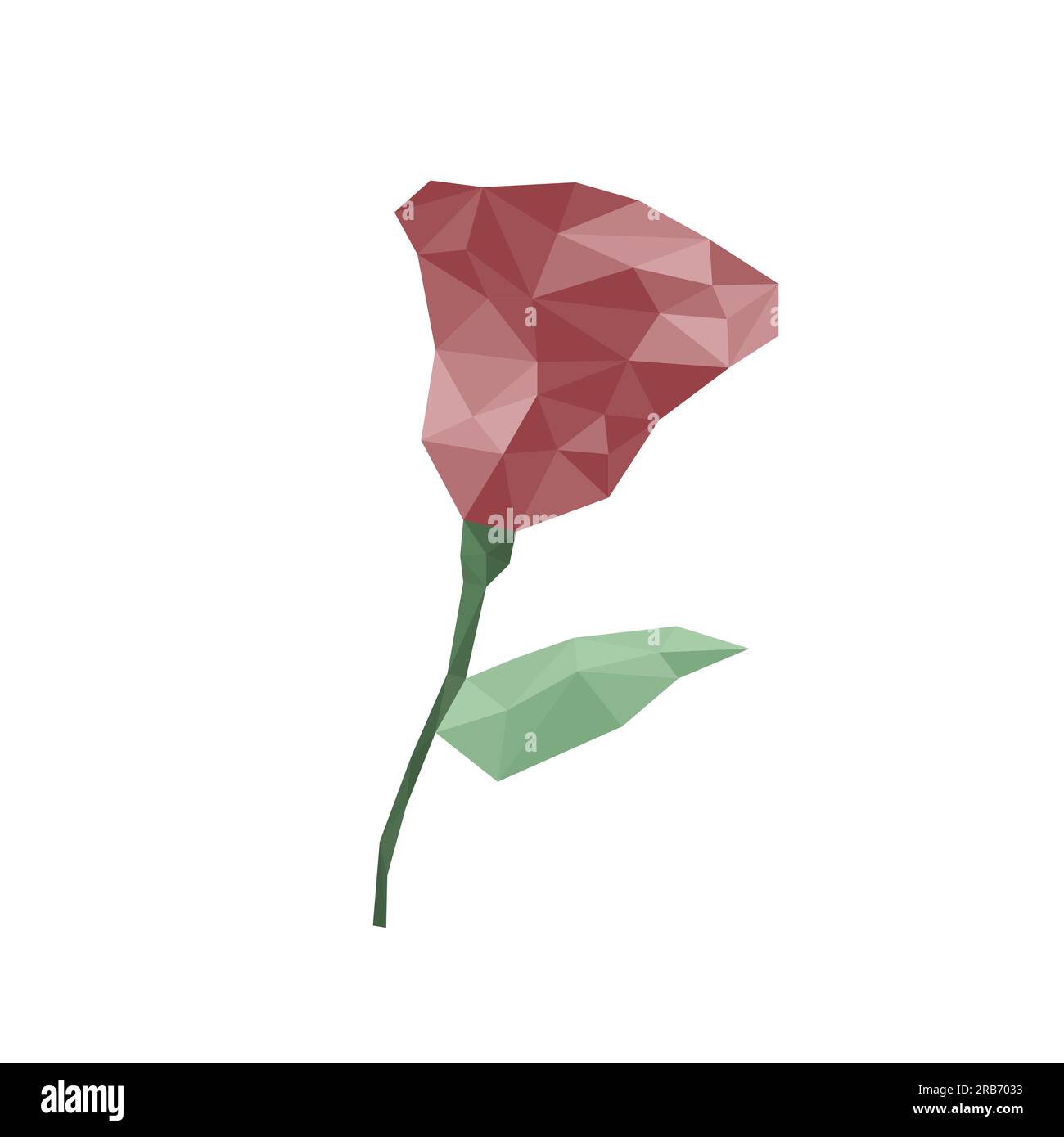 Polygon Rose Icon on white background Stock Vector Image & Art - Alamy