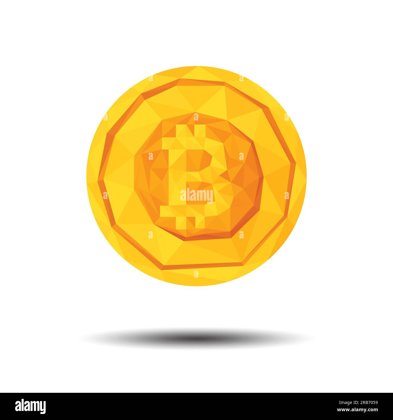 Polygon Bitcoin Icon on white background Stock Vector Image & Art - Alamy