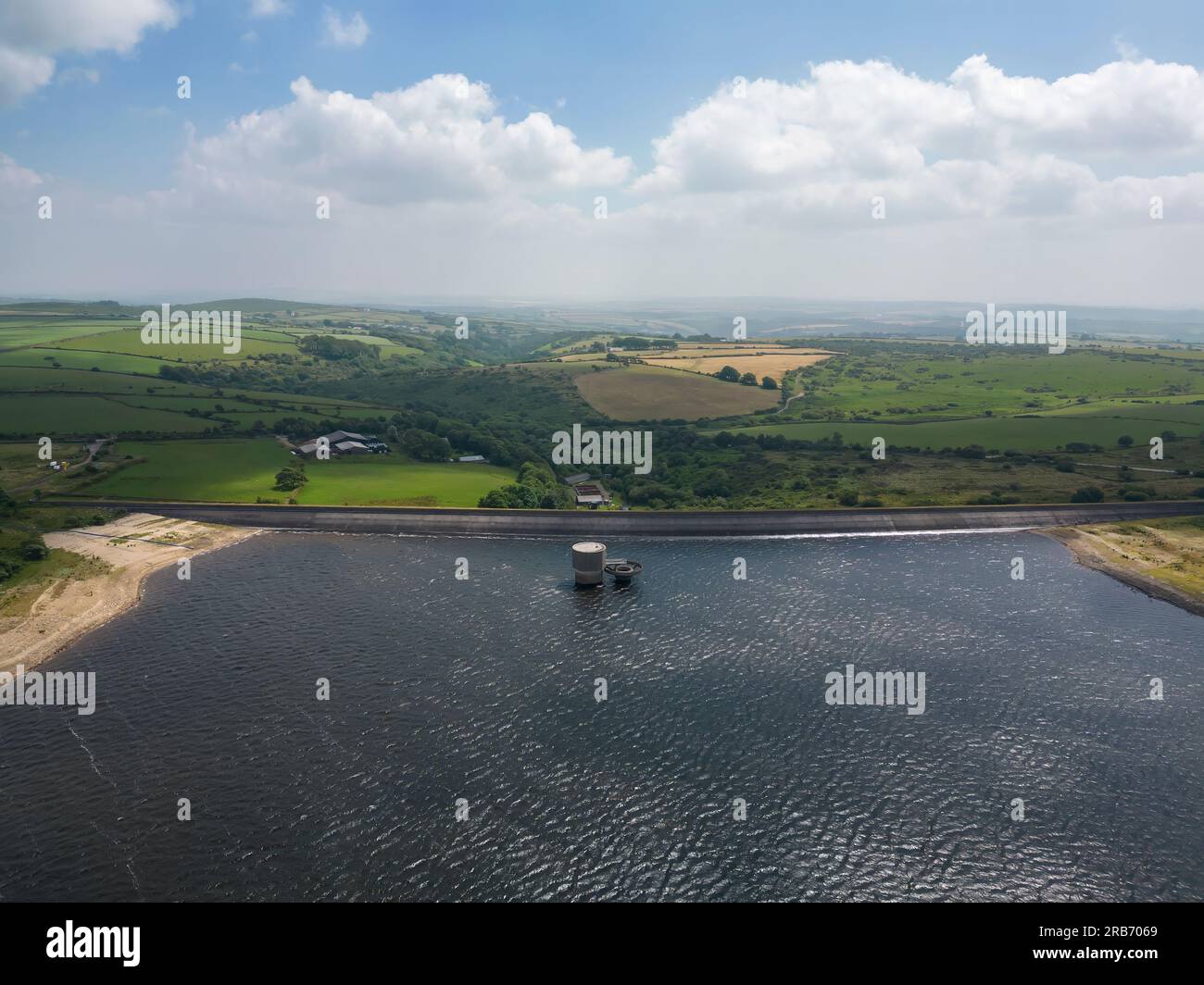 An aerial view of Colliford Lake on Bodmin Moor, Cornwall, UK Stock ...