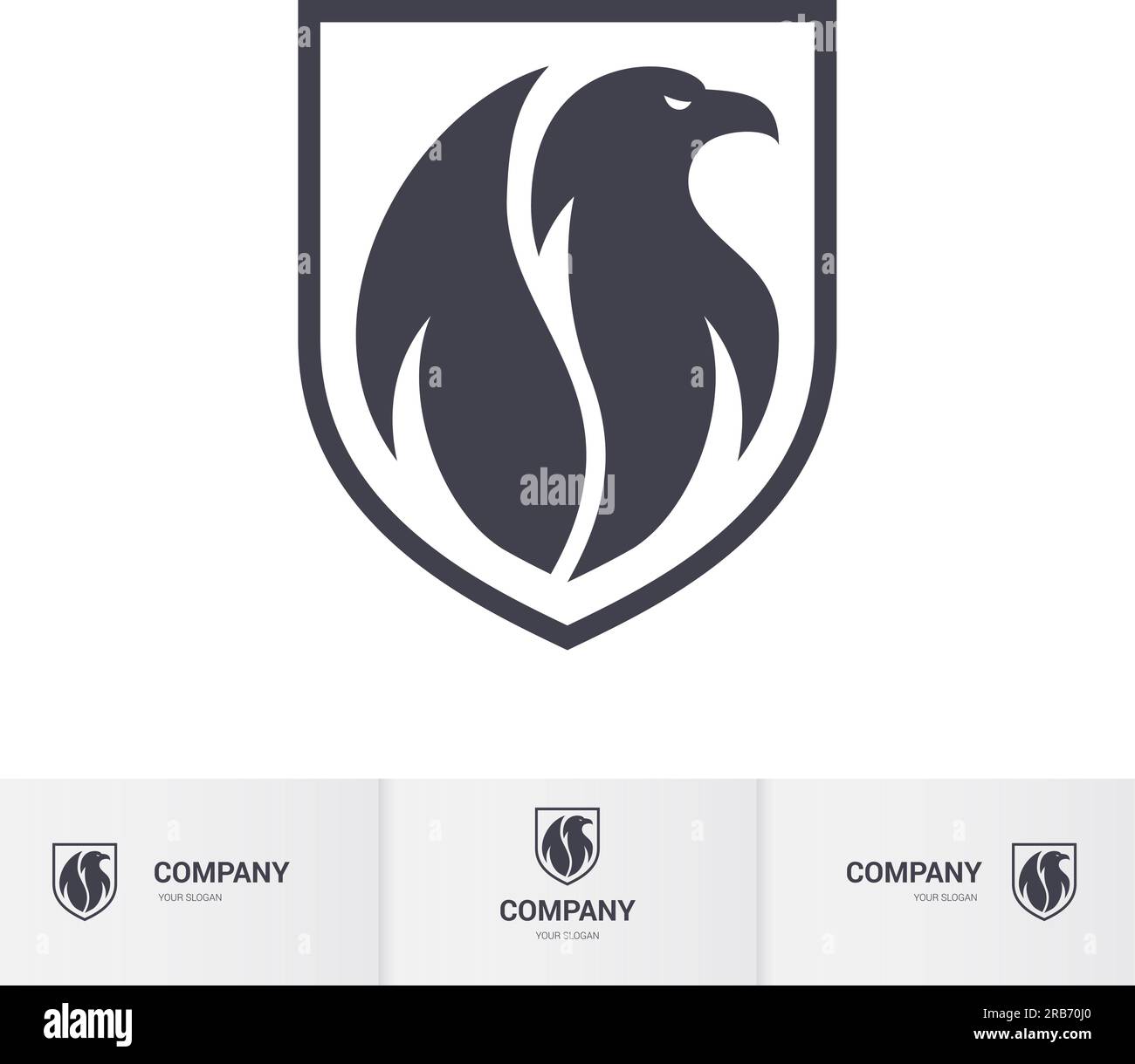 Creative Eagle Logo Inside Shield. Concept Inspiration Template. Modern ...