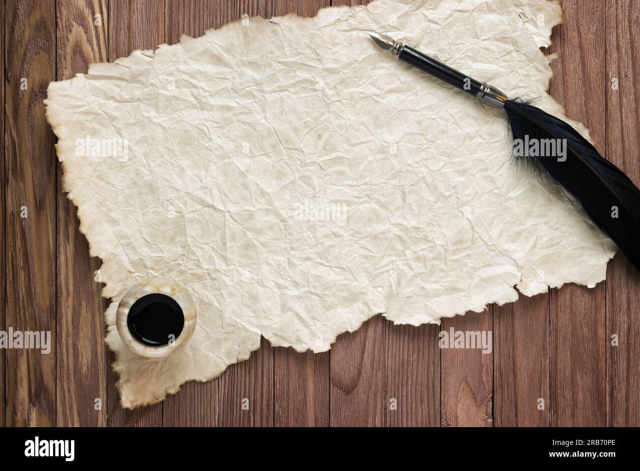 Ink and pen on paper, antique background for text Stock Photo - Alamy